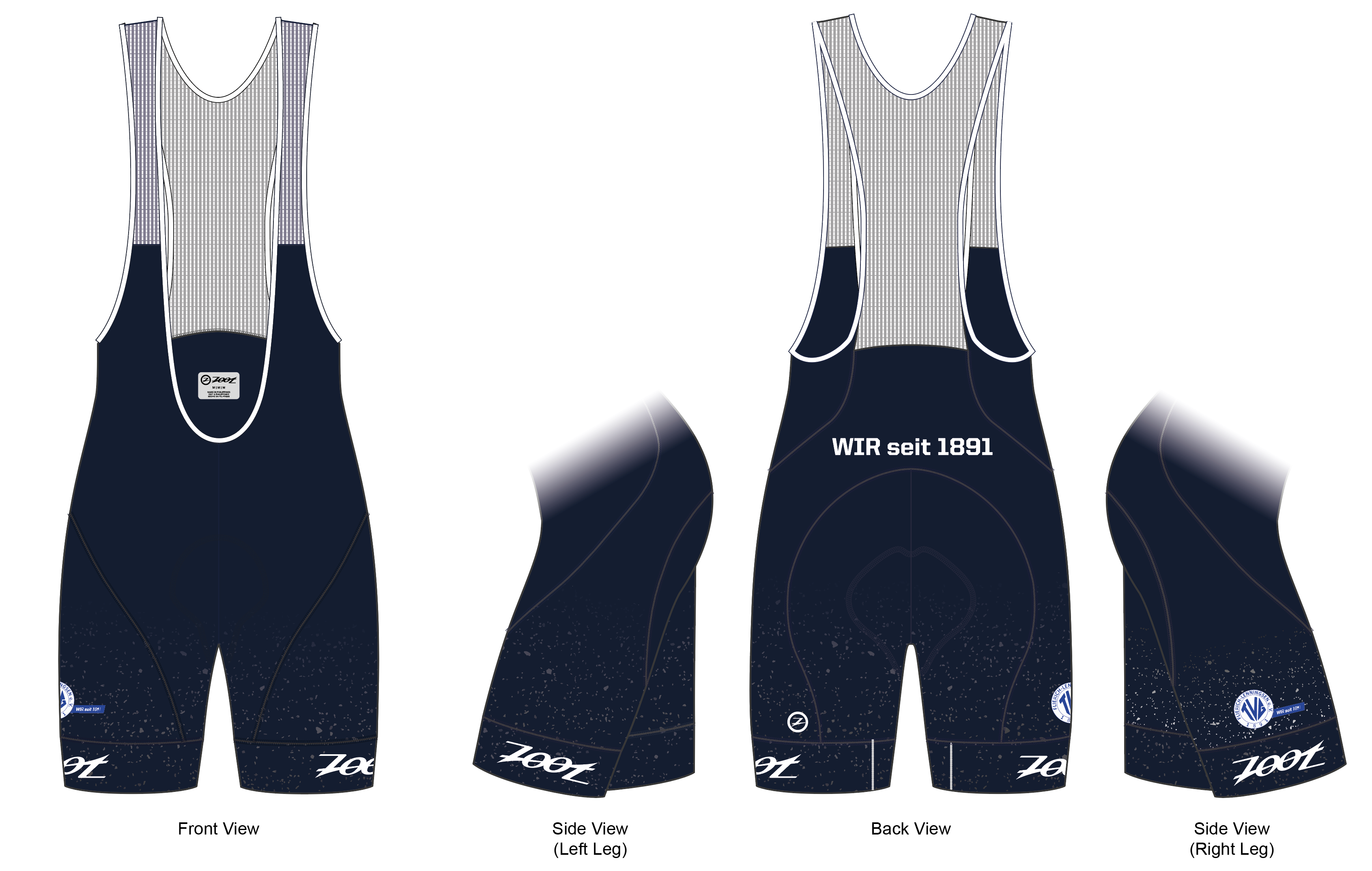 Mens LTD Cycle Bib - TVG Bramey Flierich Lenningsen