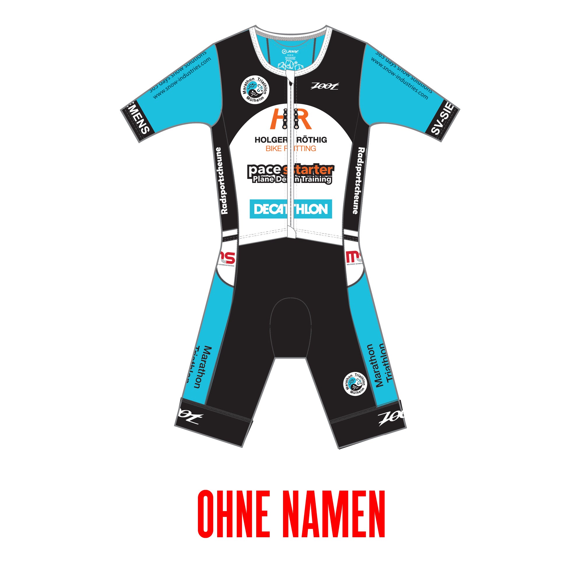 Mens LTD Triathlon Aero Full Zip Racesuit - Marathon Triathlon Mülheim